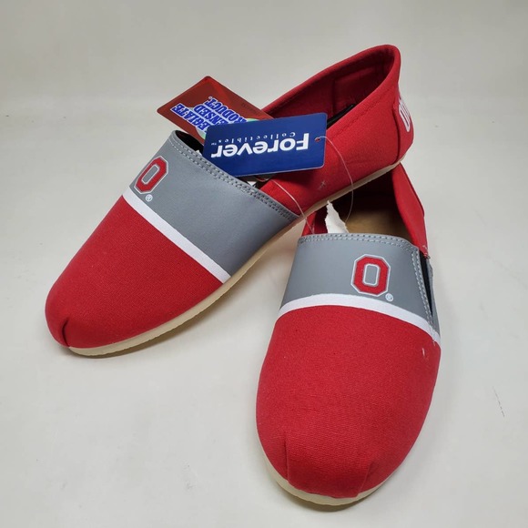 Forever Collectibles | Shoes | Foco Ncaa Mens Canvas Stripe Shoes Ohio ...